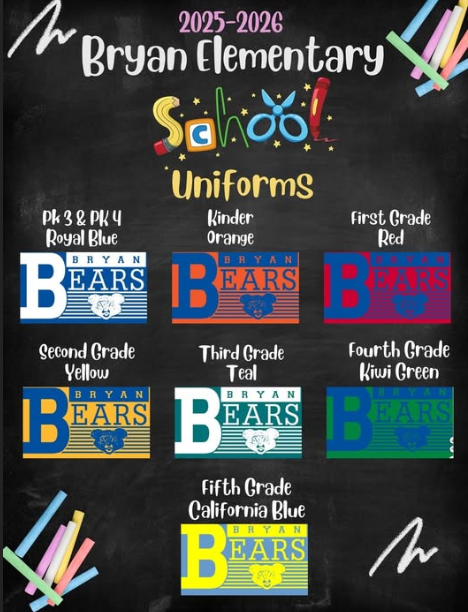 Bryan Elementary PK-2nd Grade Uniforms – Valor Custom Designs